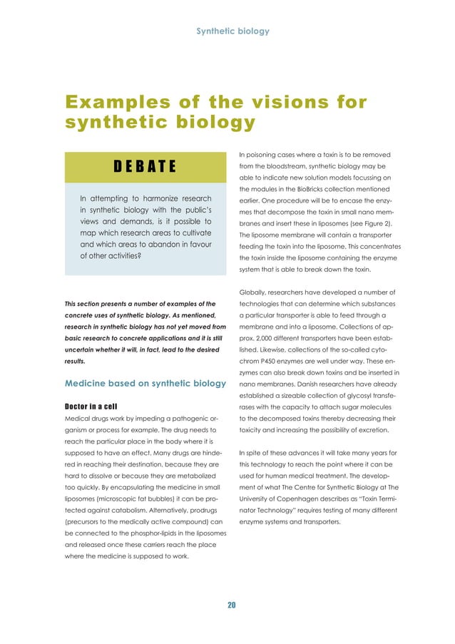 Synthetic biology a discussion paper | PDF | Biotech and Biomedical Industry | Industries