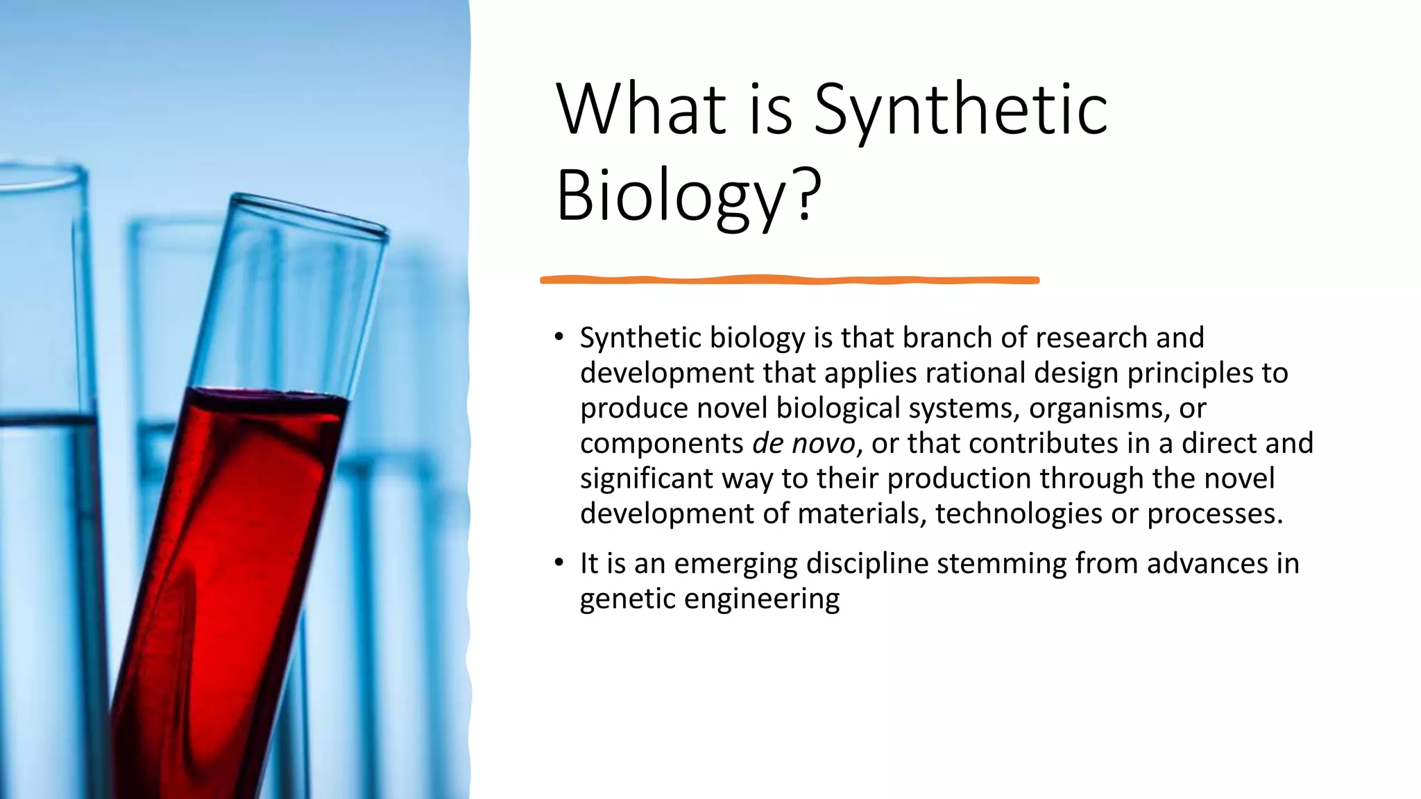 Ethical Issues in Synthetic Biology | PPTX
