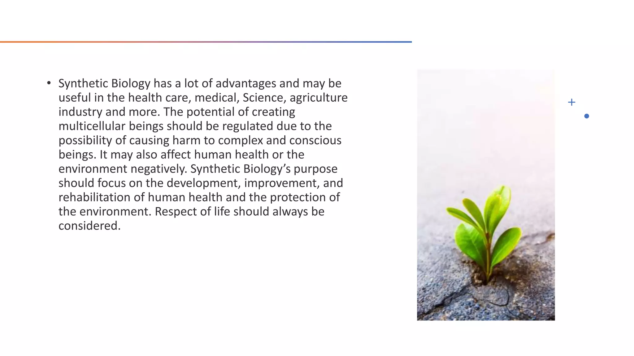 Ethical Issues in Synthetic Biology | PPTX
