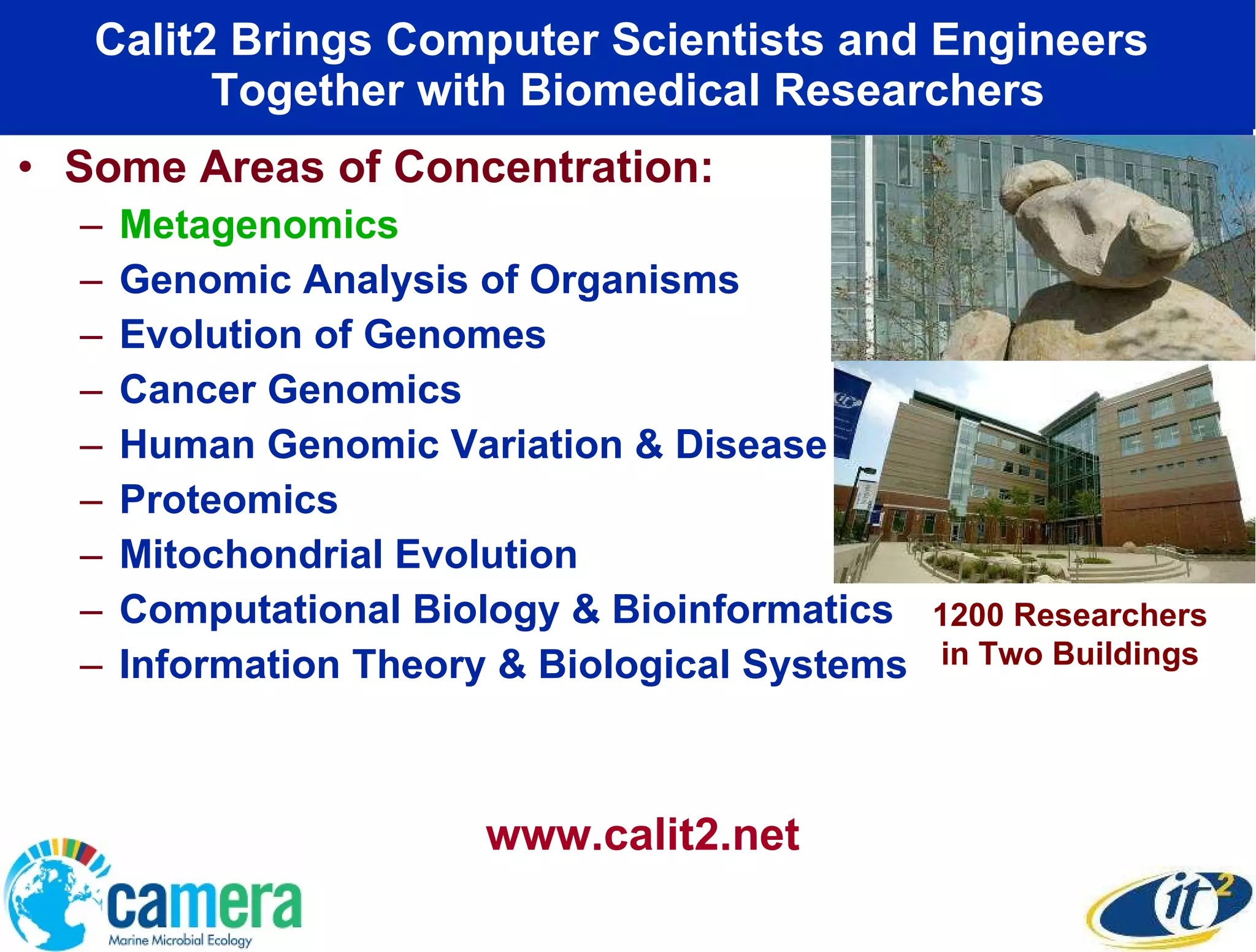 Building a Community Cyberinfrastructure to Support Marine Microbial Ecology Metagenomics | PPT