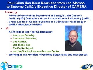 Building a Community Cyberinfrastructure to Support Marine Microbial Ecology Metagenomics | PPT