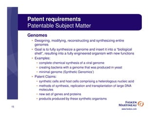 Synthetic Biology and IP | PDF