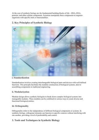 Synthetic Biology: Foundations, Tools, Techniques, Challenges and ...