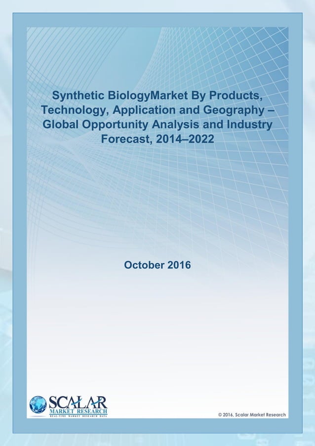 Synthetic biology market global revenue, trends, growth, share, size ...