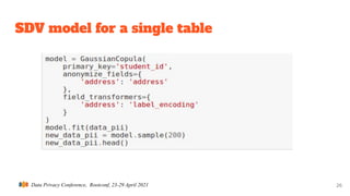 Synthetic data generation | PDF