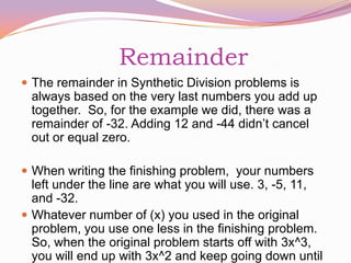 Synthetic division | PPTX