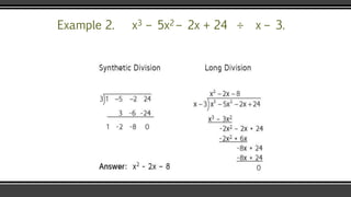 Synthetic division | PPTX