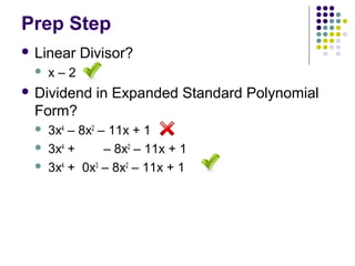 Synthetic Division Notes | PPT