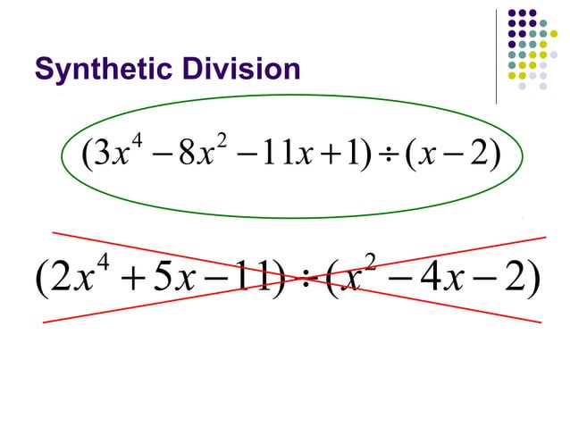 Synthetic Division Notes | PPT