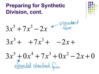 Synthetic Division Notes | PPT