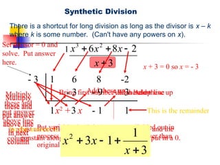 Syntheticdivision with long and factor.ppt