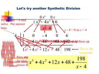 Syntheticdivision with long and factor.ppt