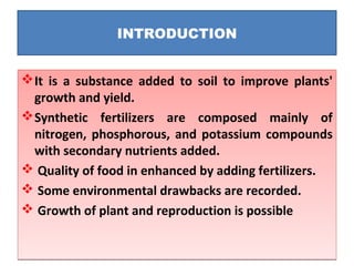 Synthetic fertilizer | PPT