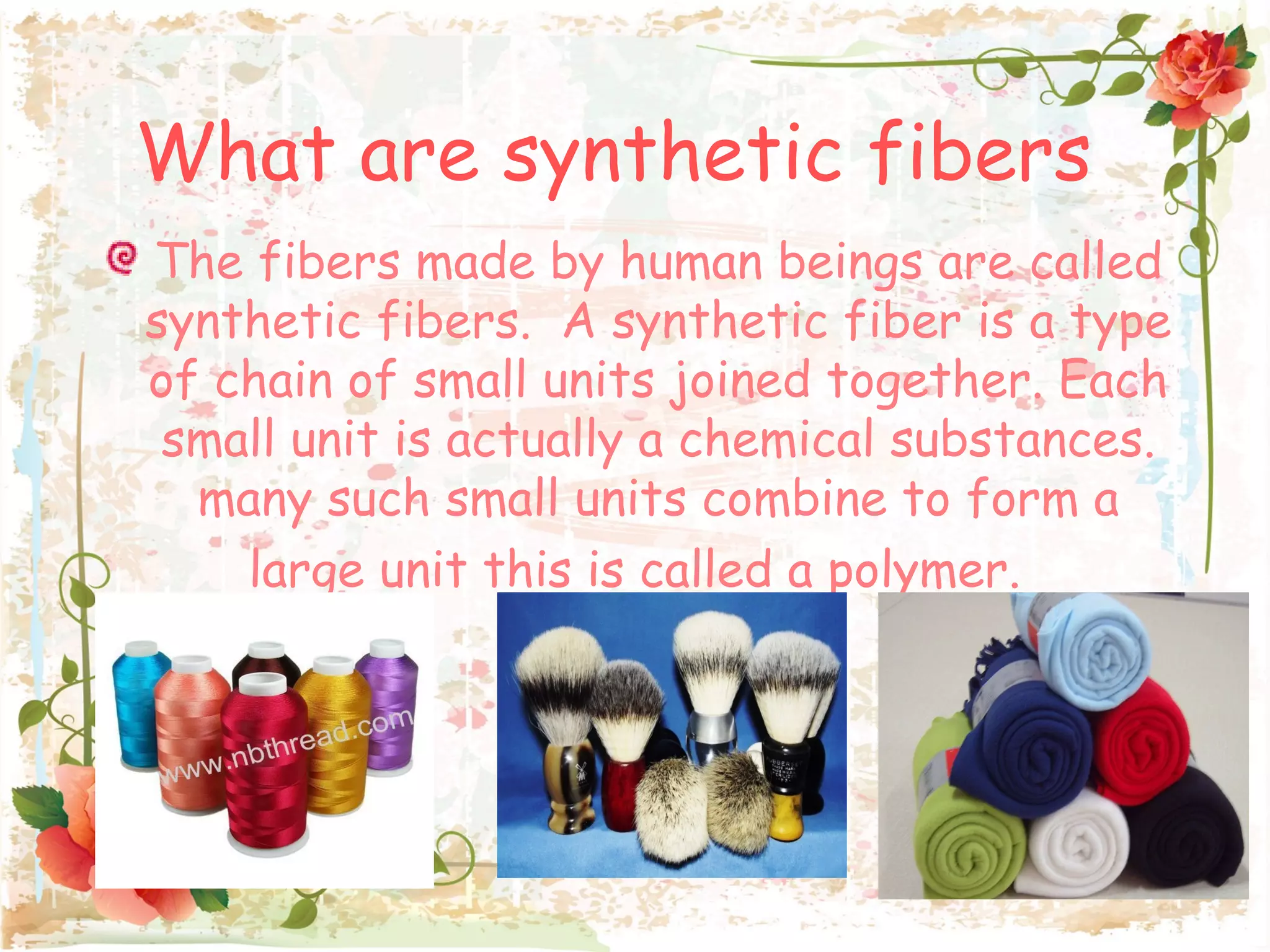 Synthetic fibres | PPT