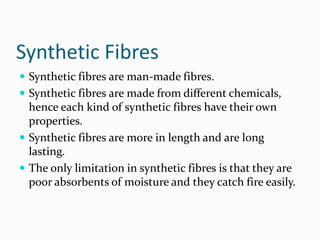 Synthetic fibres | PPTX | Chemistry | Science