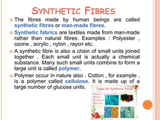Synthetic Fibres and Plants | PPTX