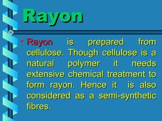 Synthetic fibres and plastics | PPT