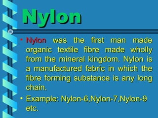 Synthetic fibres and plastics | PPT