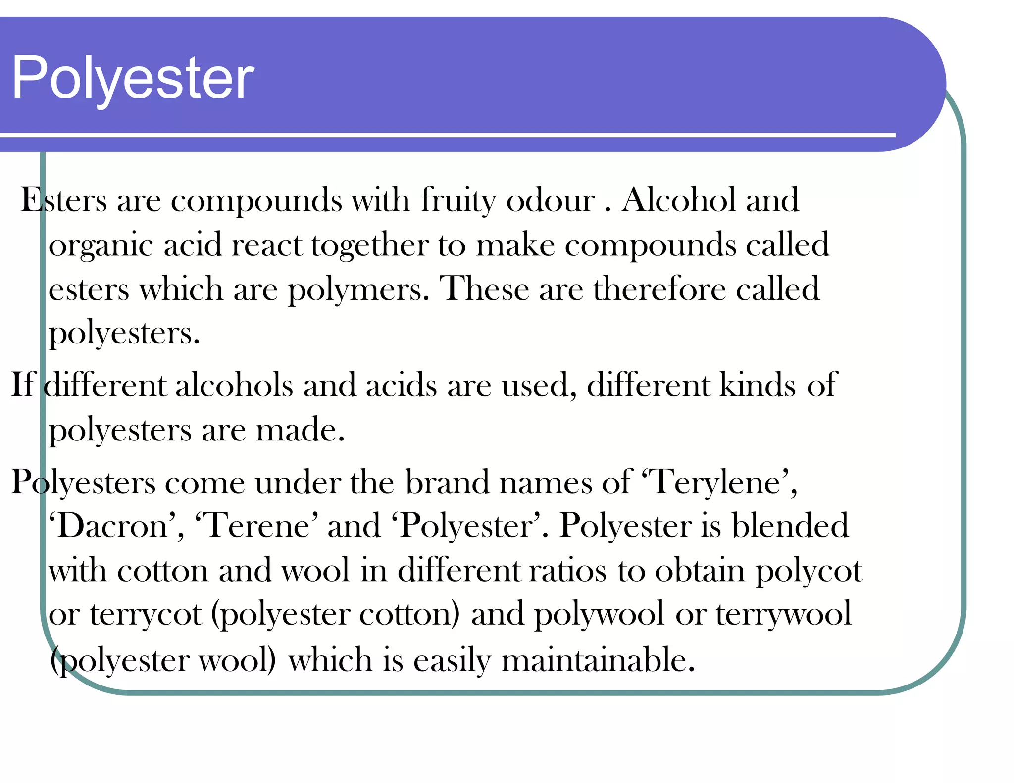 Synthetic fibres and plastic viii ppt | PDF