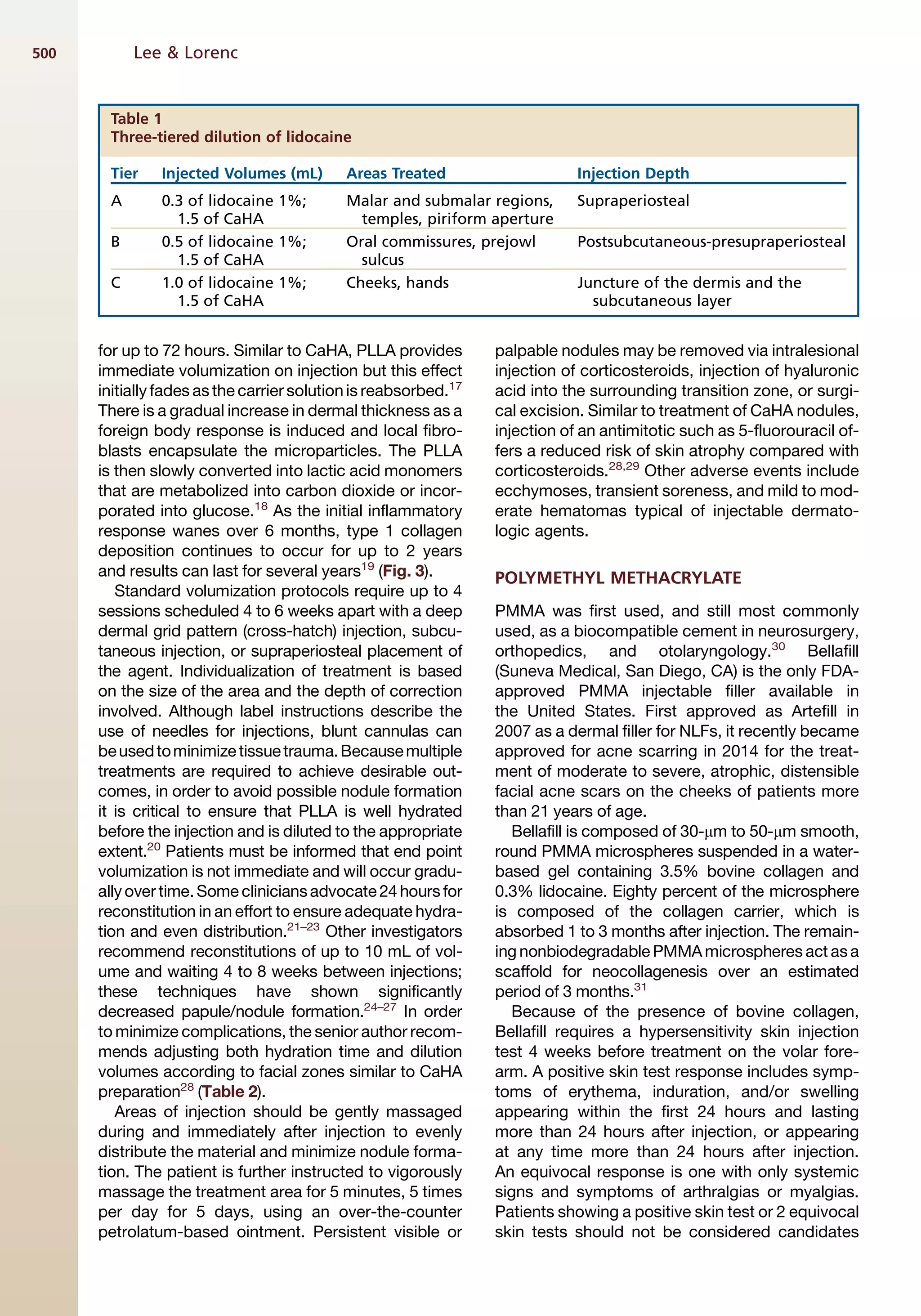 Synthetic fillers for facial rejuvenation | PDF