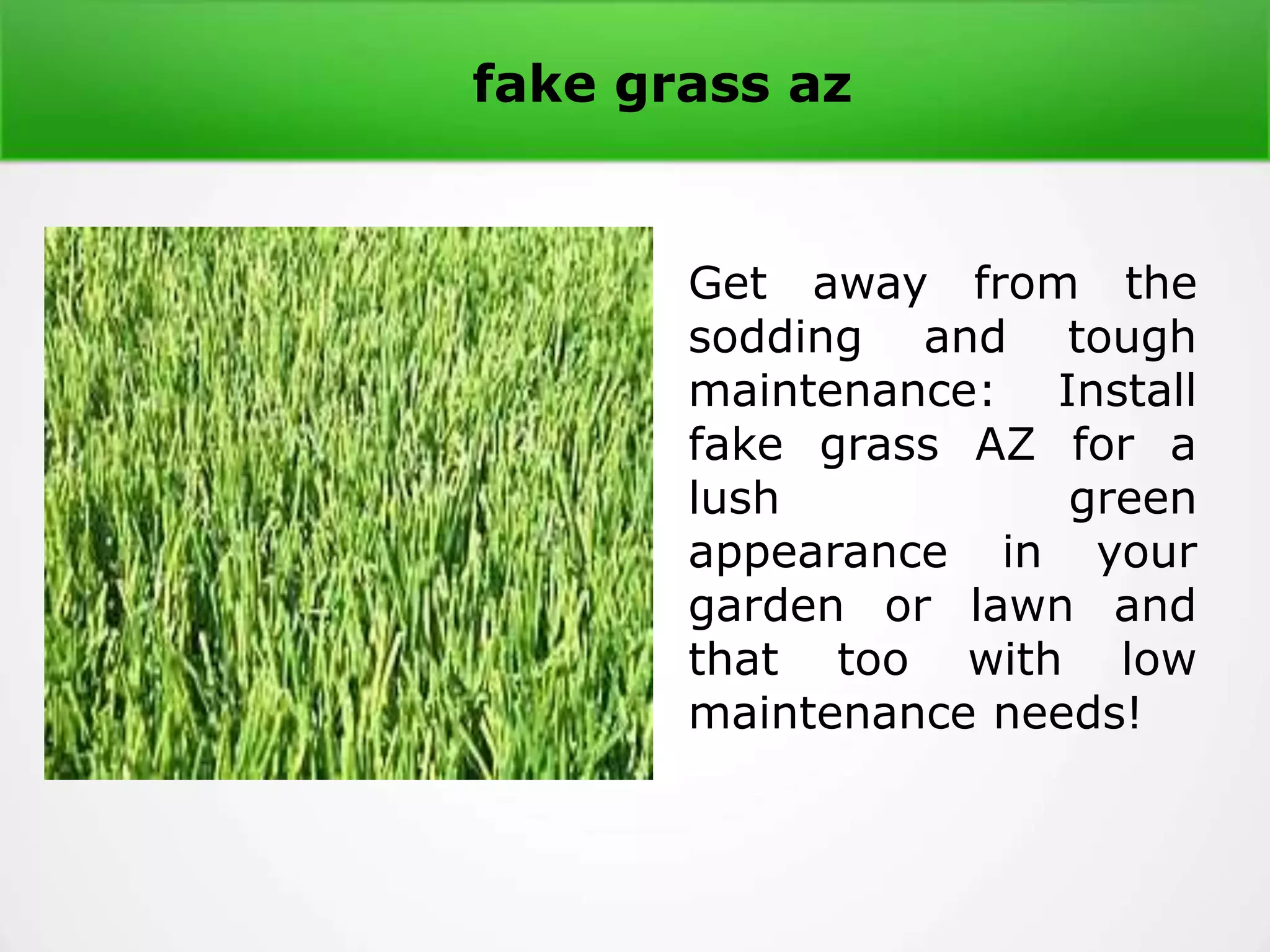 synthetic grass phoenix | PPTX