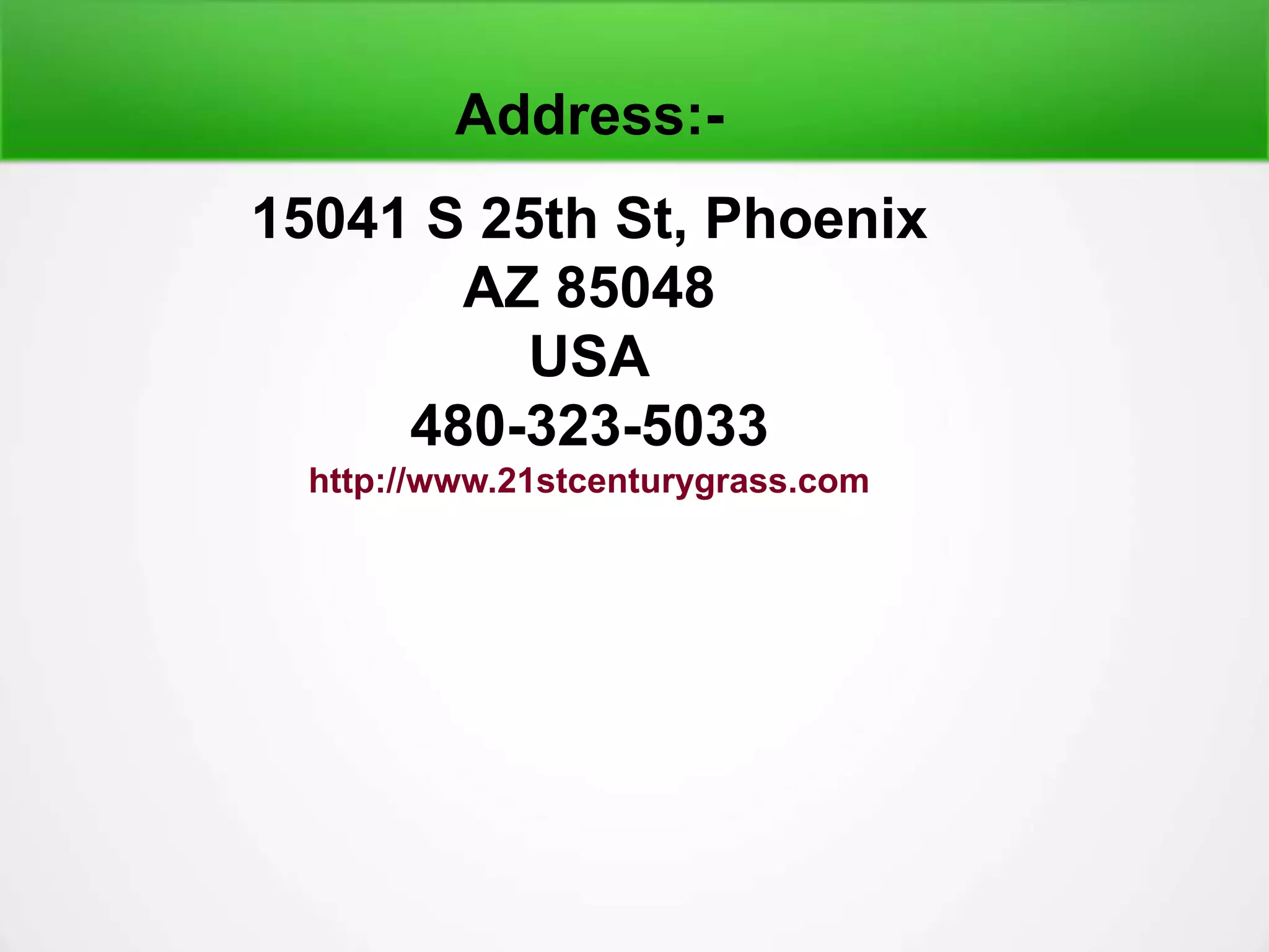 synthetic grass phoenix | PPTX