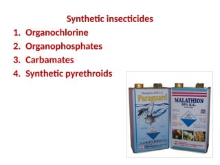 synthetic insecticides agricultural entomology agriculture | PPTX