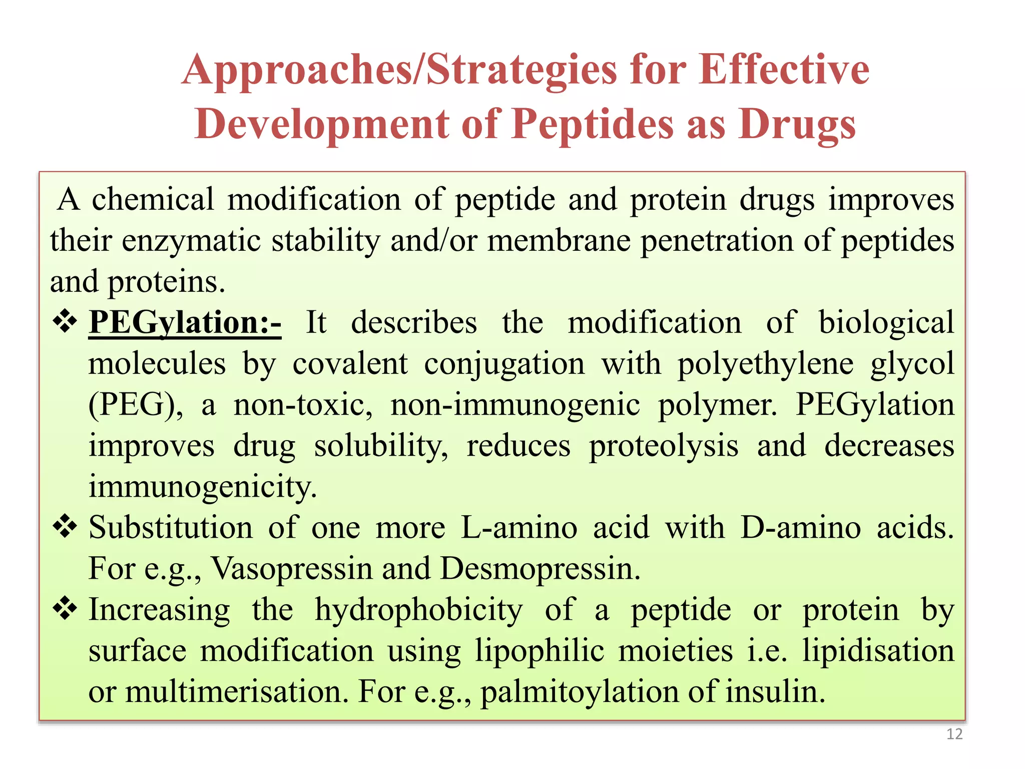 Synthetic peptide as drugs | PPTX