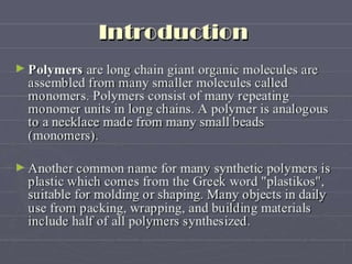 Synthetic polymer | PPTX