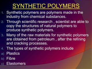 Synthetic polymer | PPTX