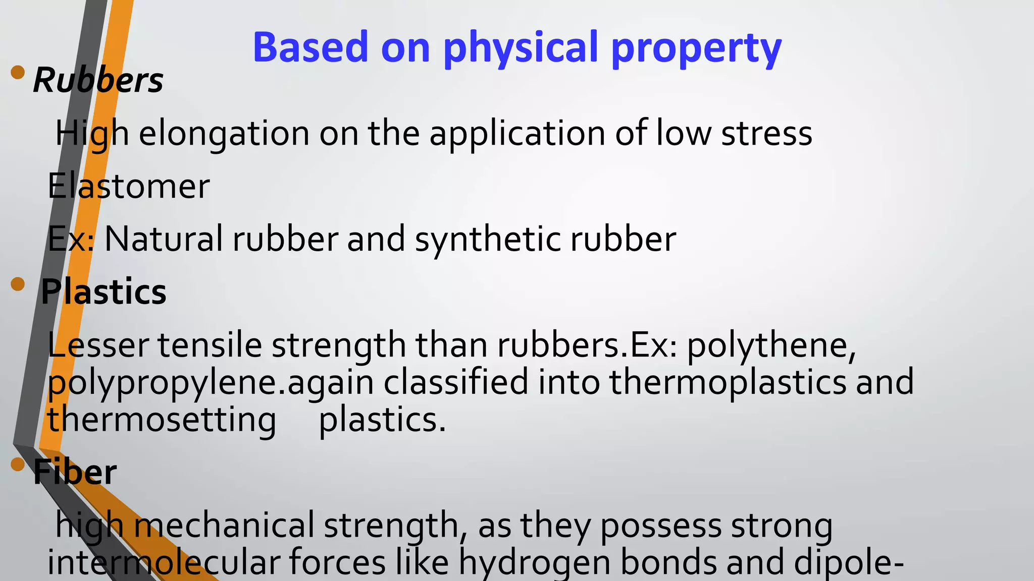 Synthetic polymers - a content written by Dr.Lali Thomas Kotturan about ...