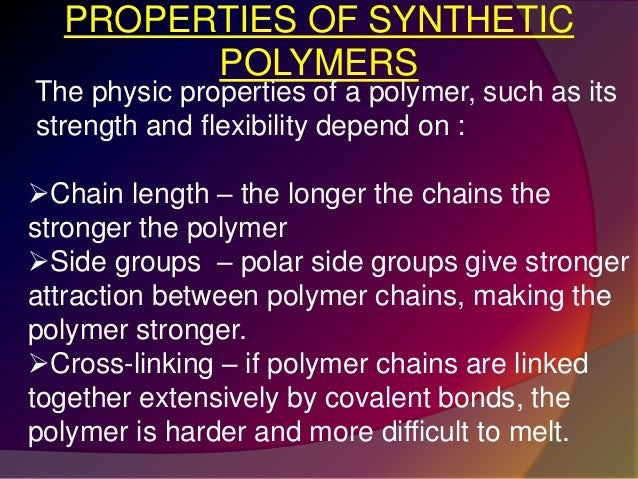 Synthetic polymers chemistry