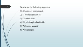 Synthetic reagents and applications | PPTX