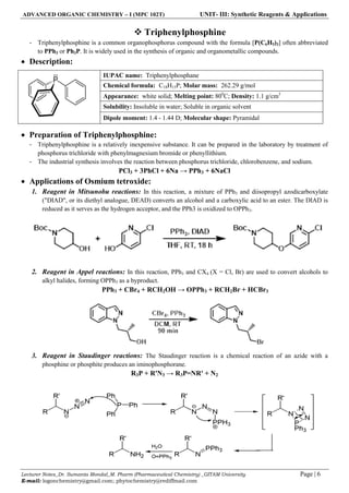 Synthetic reagentsapplications | PDF