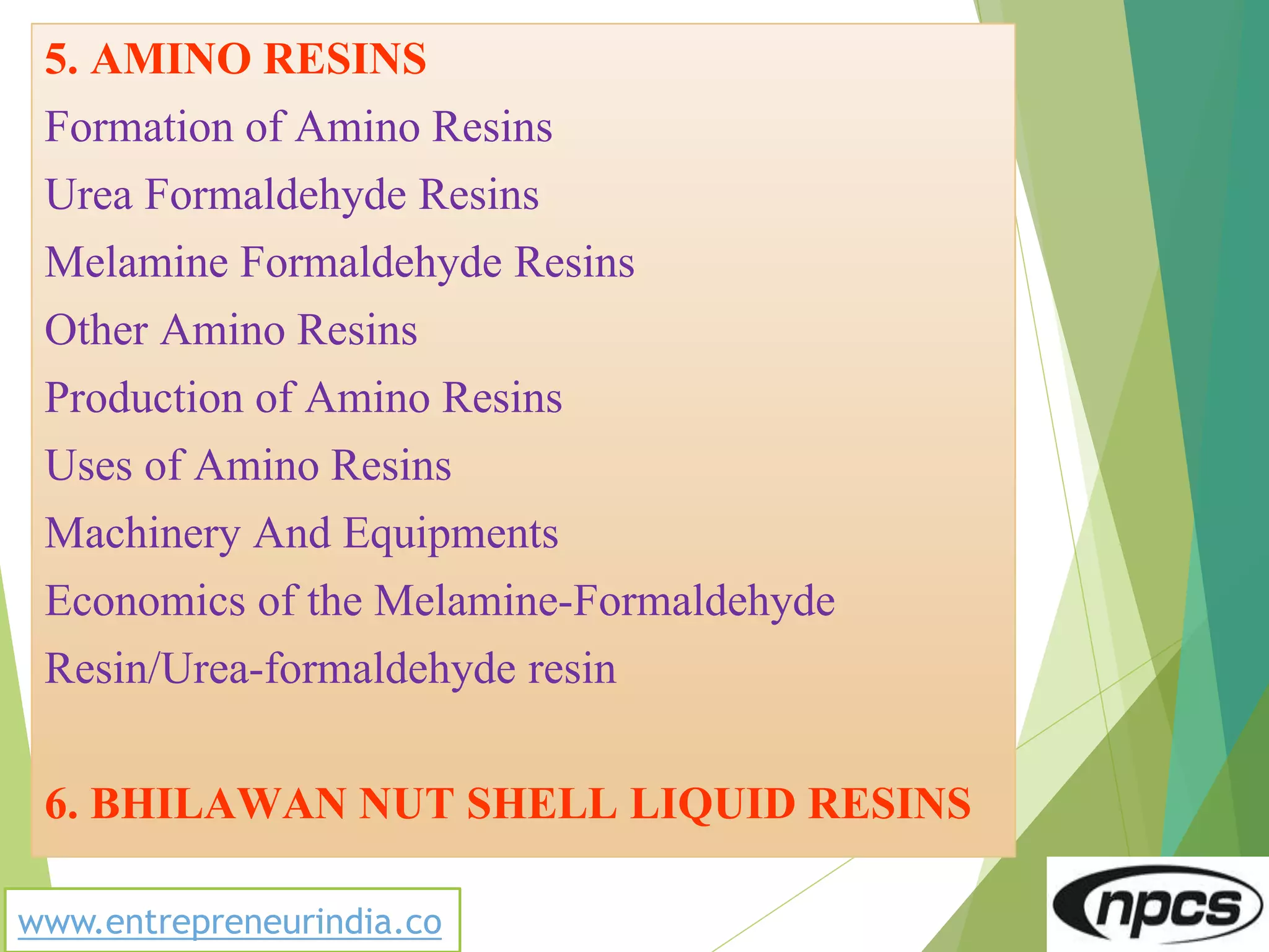 How to Manufacture Synthetic Resins (Actel Resins, Amino Resins, Casein ...