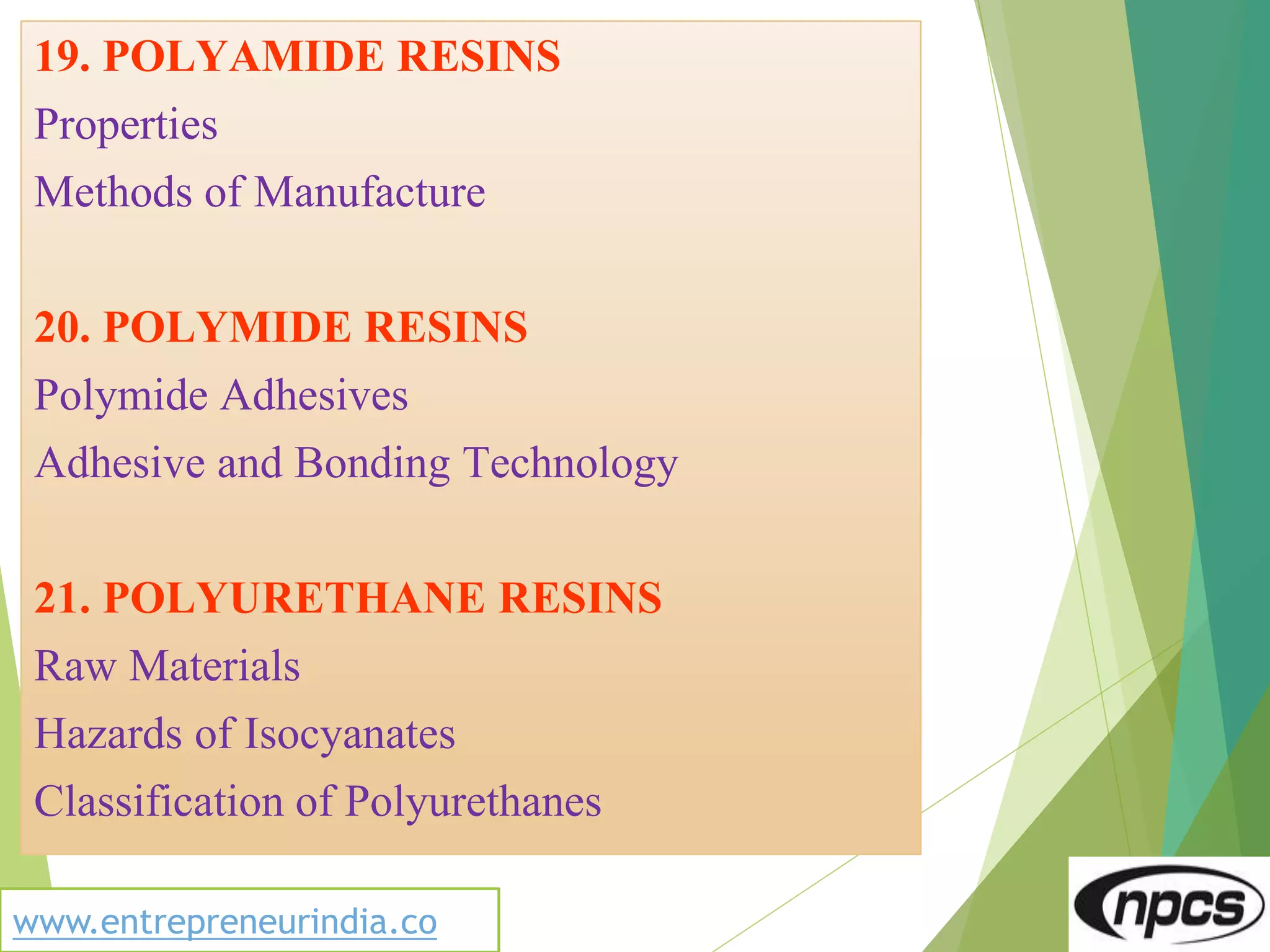 How to Manufacture Synthetic Resins (Actel Resins, Amino Resins, Casein ...