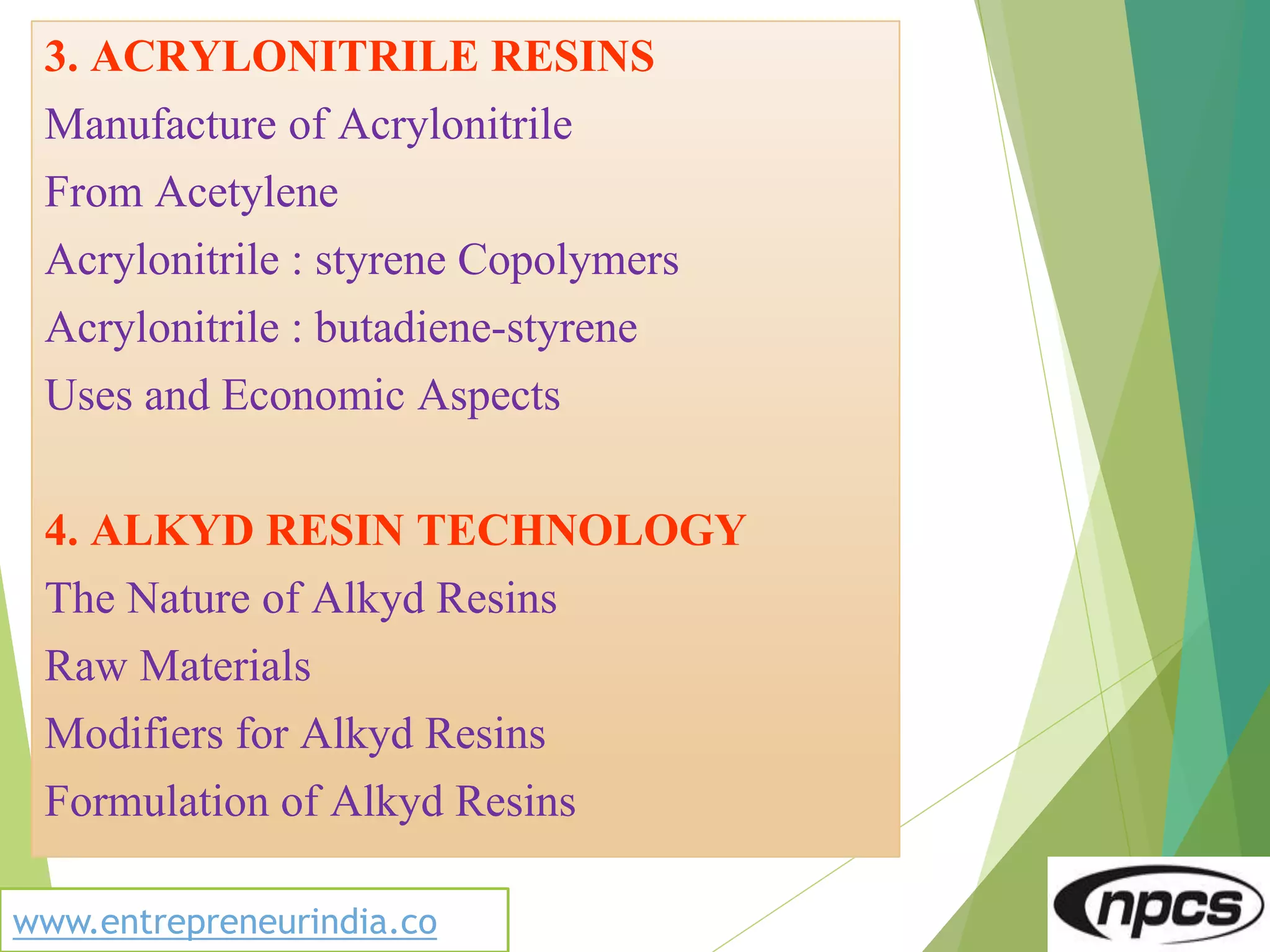 How to Manufacture Synthetic Resins (Actel Resins, Amino Resins, Casein ...