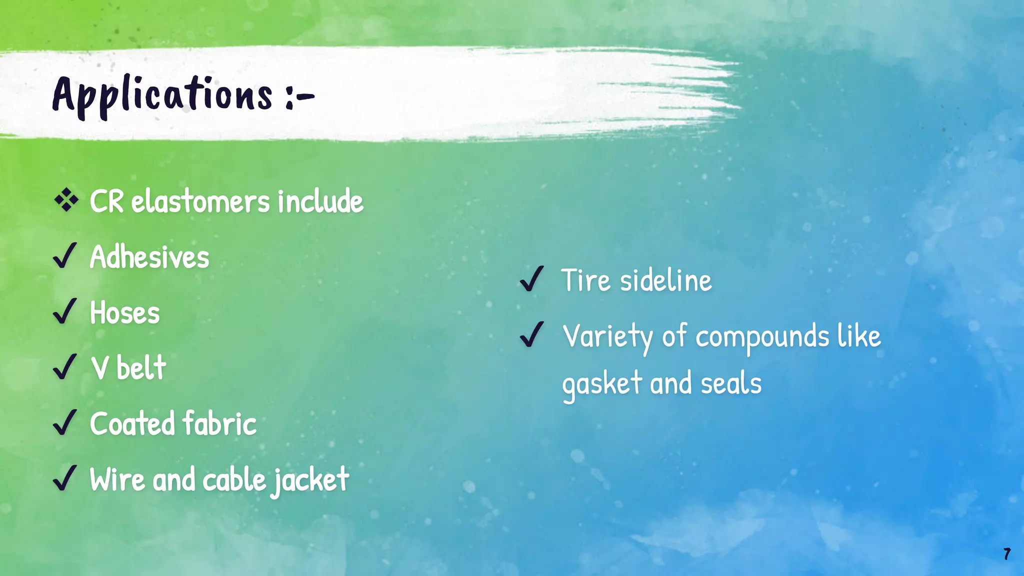 Synthetic rubber and about their formulations and their applications | PPT