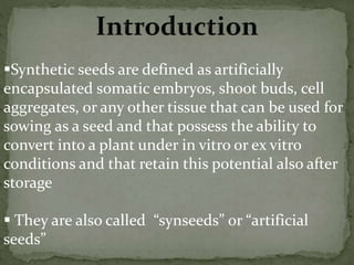 Synthetic seed | PPTX