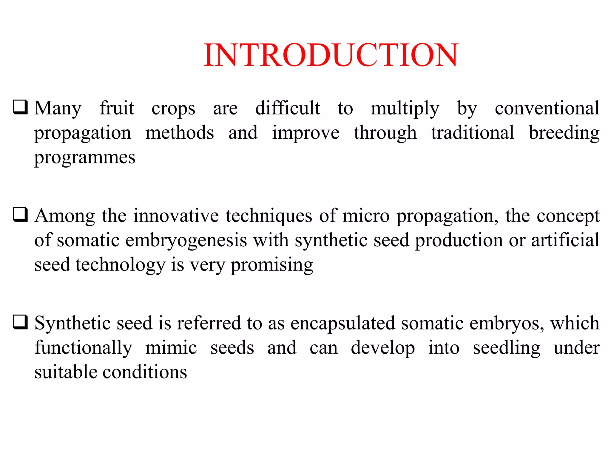 Synthetic seed production By- Parvati Pujar | PPTX