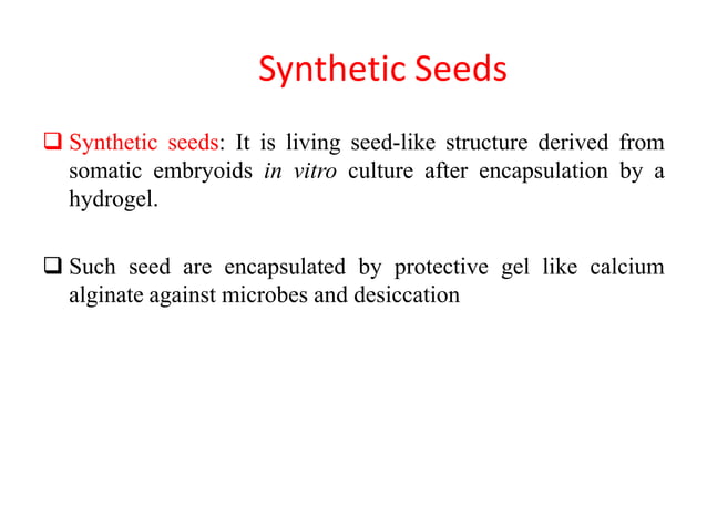 Synthetic seed production By- Parvati Pujar | PPTX | Agriculture ...