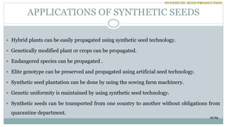 SYNTHETIC SEED PRODUCTION.............pptx
