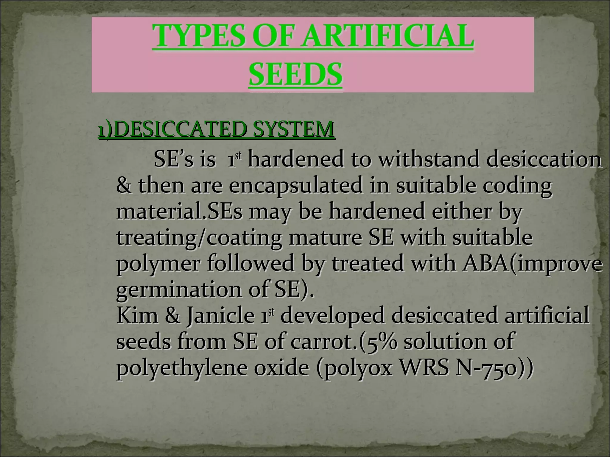 Synthetic Seeds | PPT