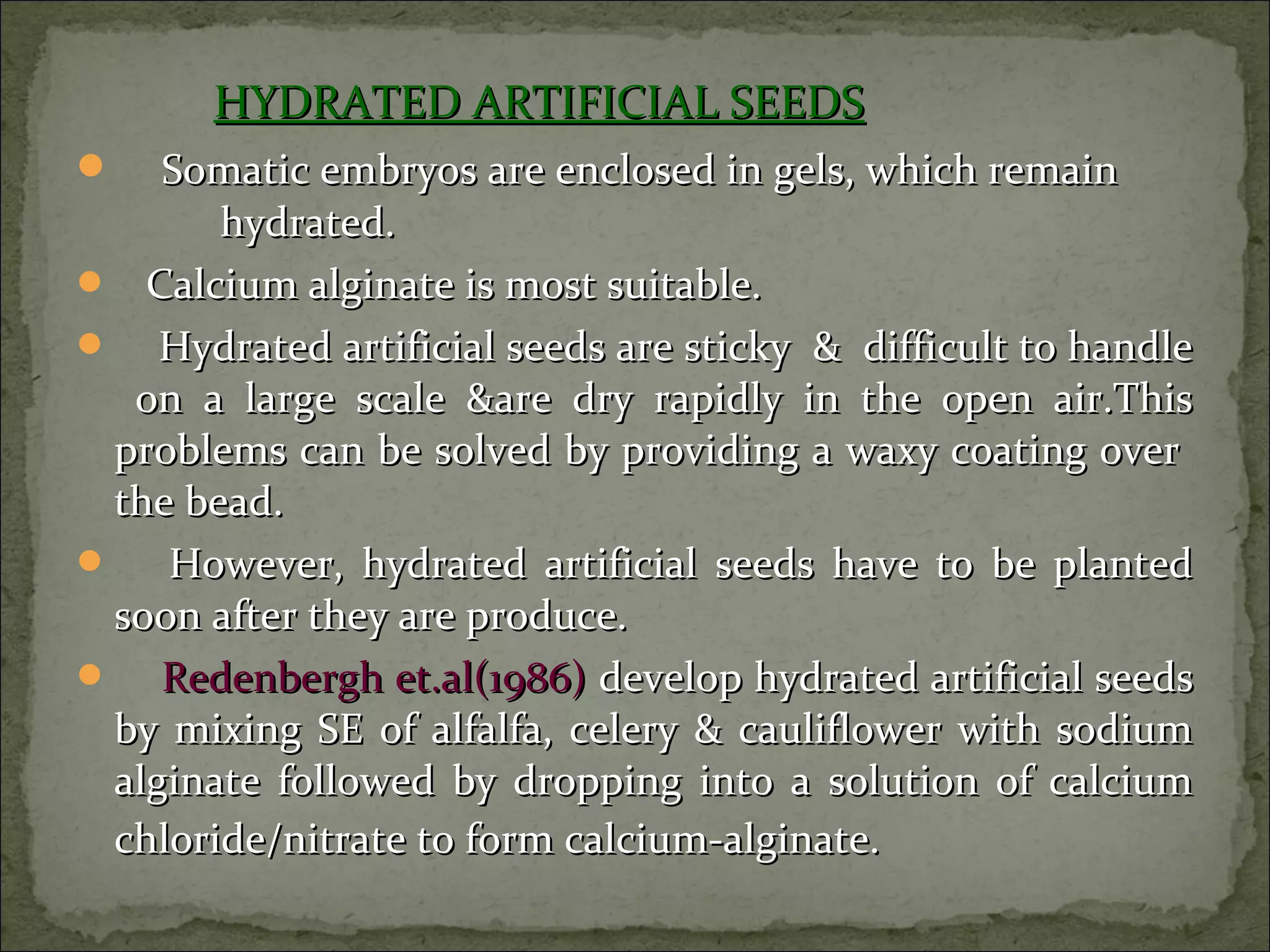 Synthetic Seeds | PPT