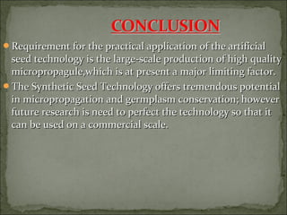 Synthetic Seeds | PPT