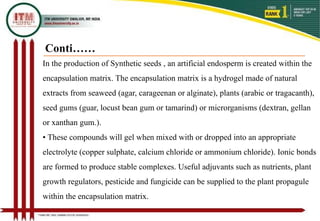 Micropropagation technologies -SYNTHETIC SEEDS .pptx