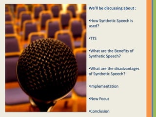 Synthetic speech | PPTX