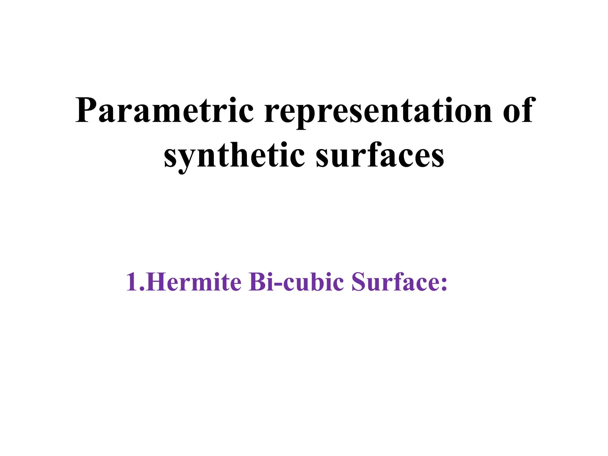 Synthetics surfaces unit ii | PPTX