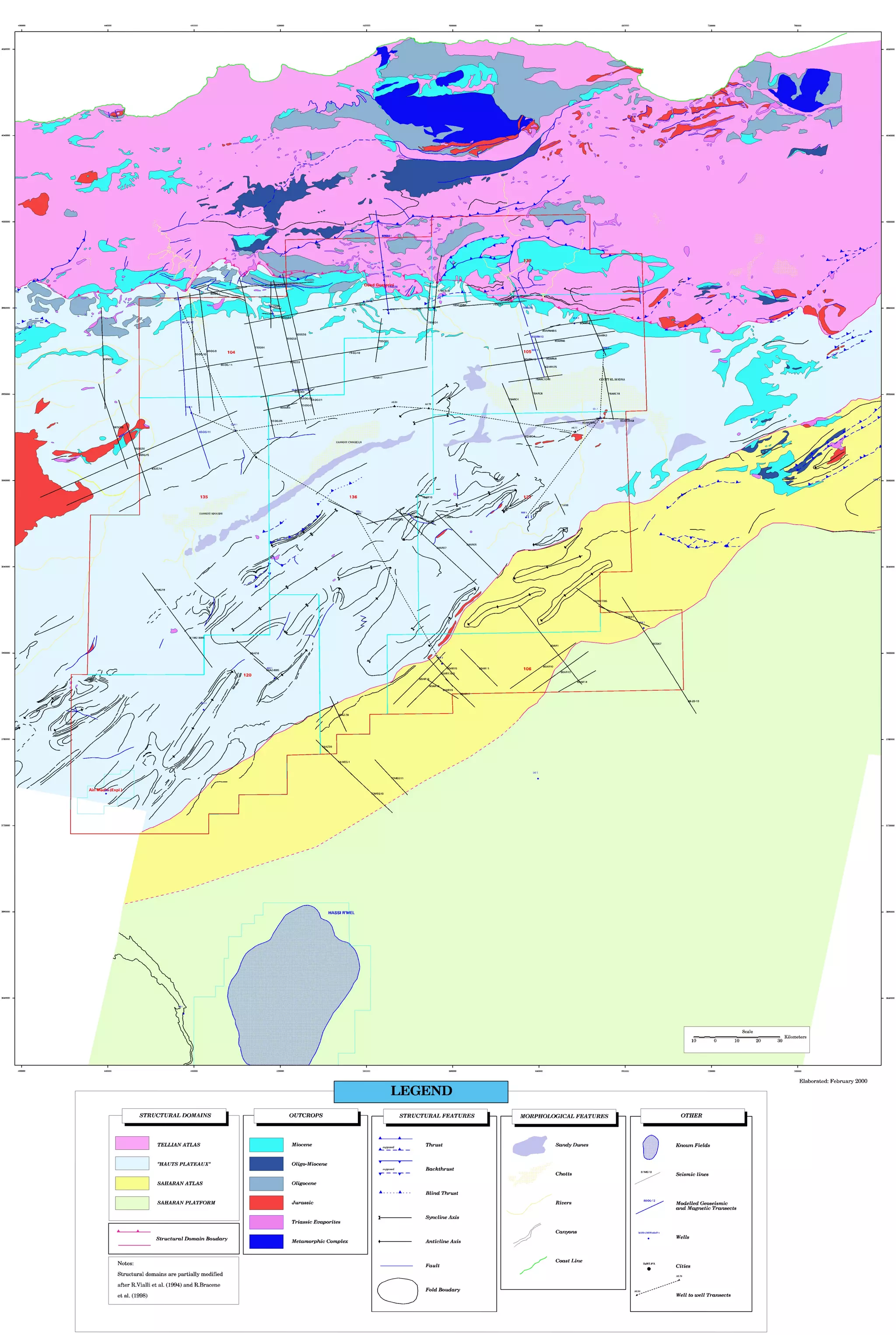 Synthetic structural map of Atlas -Tell Front and Saharan Platform | PDF