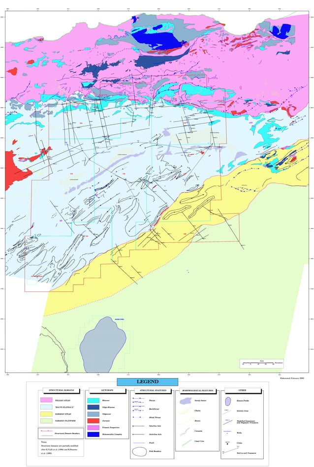 Synthetic structural map of Atlas -Tell Front and Saharan Platform | PDF
